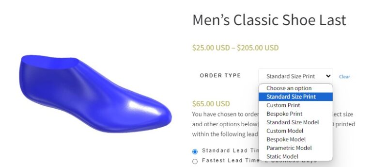 Shoe Last and Component Ordering System Explained - 3DShoemaker